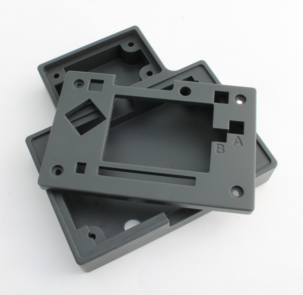 3D printed cuvette/tube holders and PyBadge enclosure