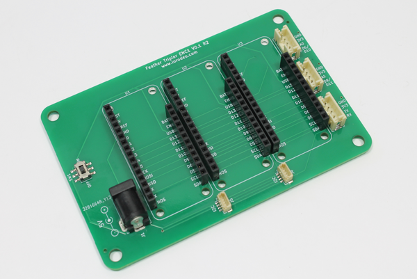 Feather Tripler PCB for rapid prototyping of outdoor sensor projects